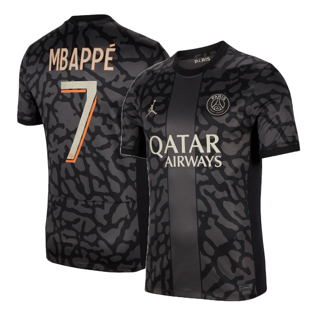Kylian Mbappe PSG Jordan Brand Third Jersey 2023/24 – Eurosport Soccer ...