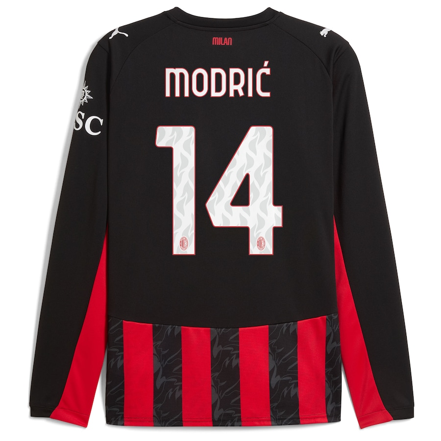 Luka Modric AC Milan Home Long Sleeve Jersey 2025/26 Puma – Eurosport ...