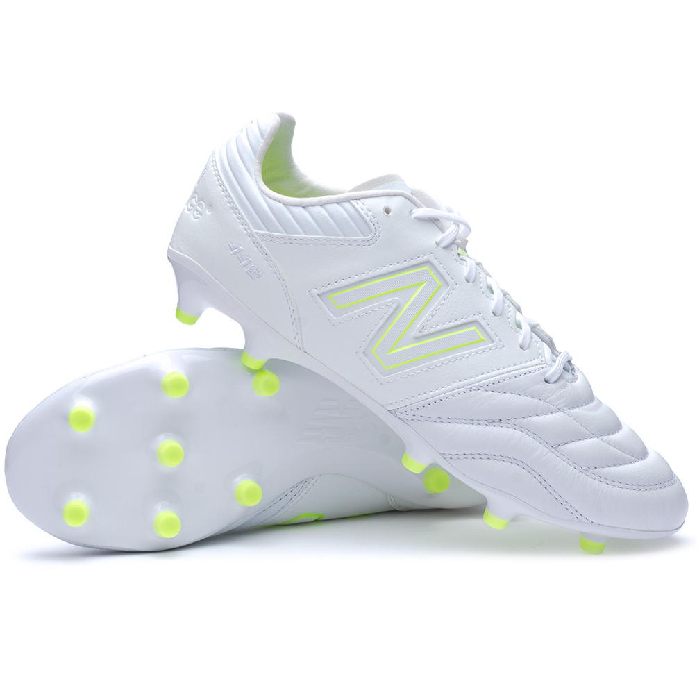 New Balance 442 Pro Leather FG Soccer Cleats - White – Eurosport Soccer ...